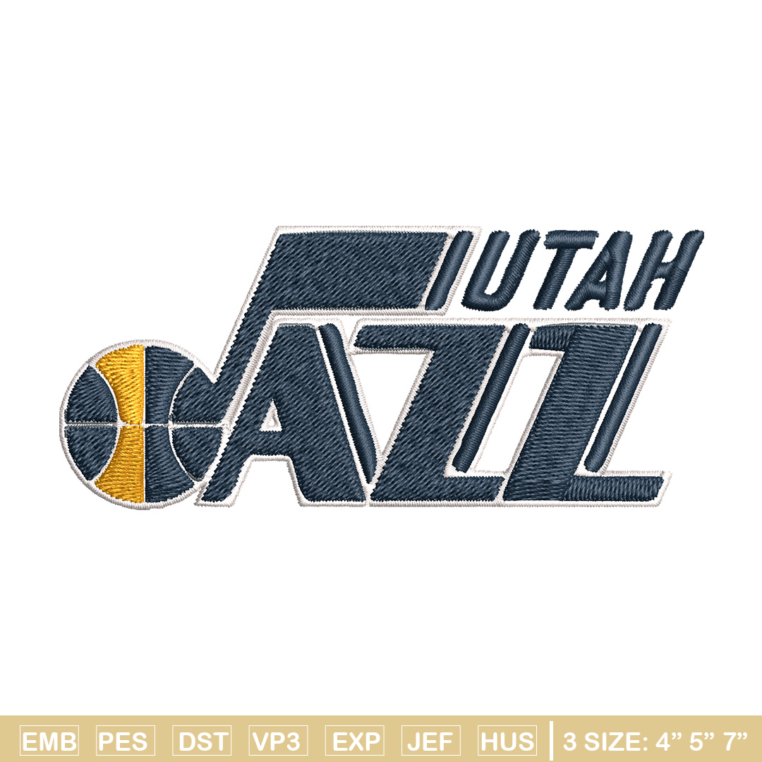 Utah Jazz logo Embroidery, NBA Embroidery, Sport embroidery, | Inspire ...
