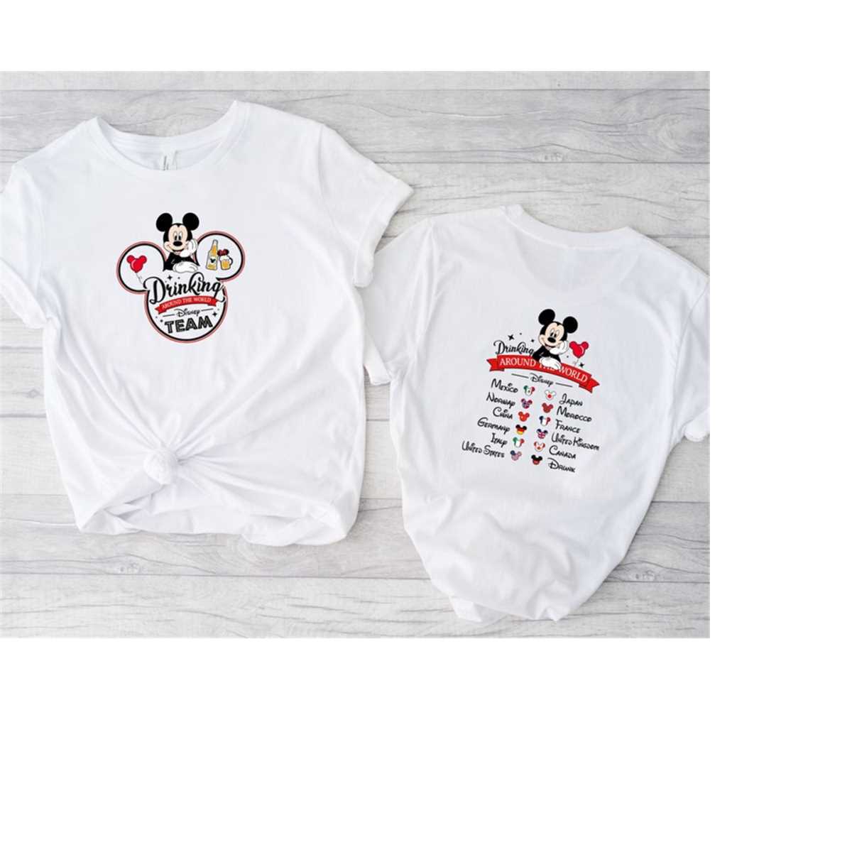 Disney Mickey Drinking Around The World Shirt, Disney Team M | Inspire ...