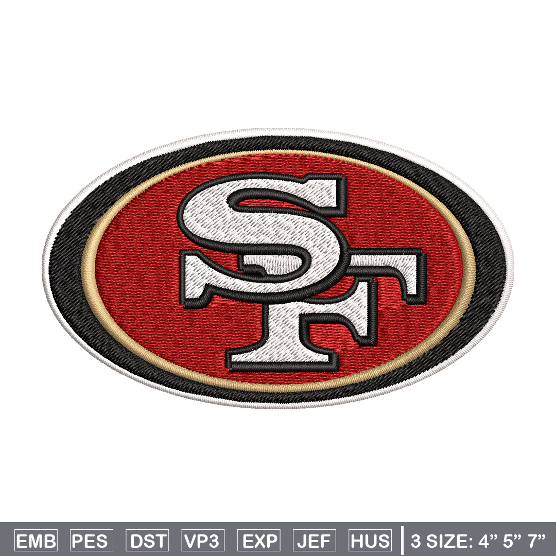San Francisco 49ers logo Embroidery, NFL Embroidery, Sport e | Inspire ...