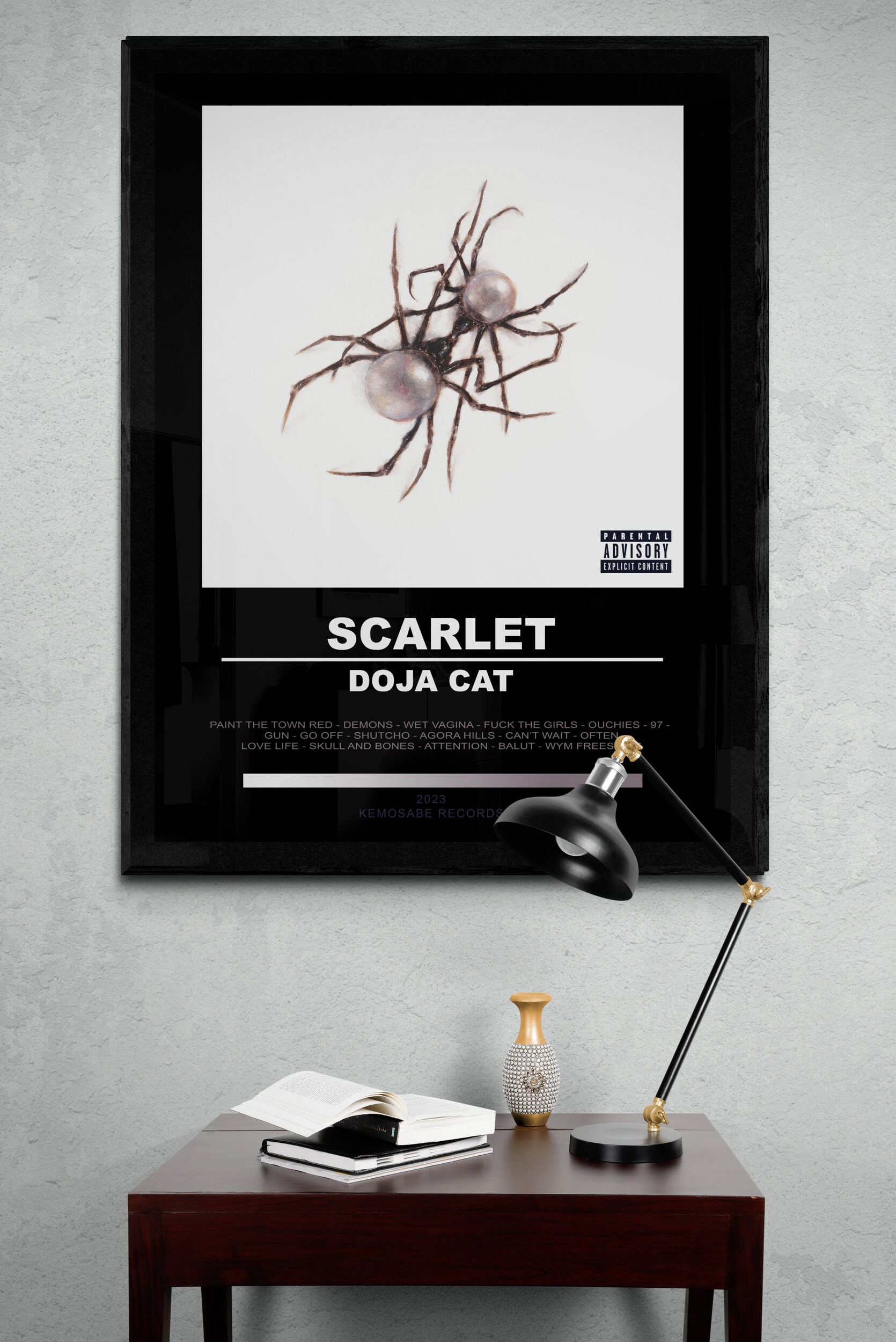 Doja Cat Scarlet album poster 003 black, doja cat album post | Inspire ...