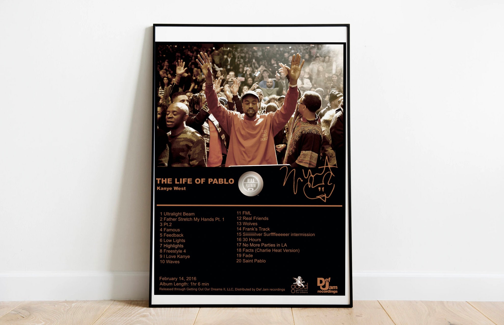 Kanye west The Life of Pablo poster Minimalist poster Digi - Inspire Uplift