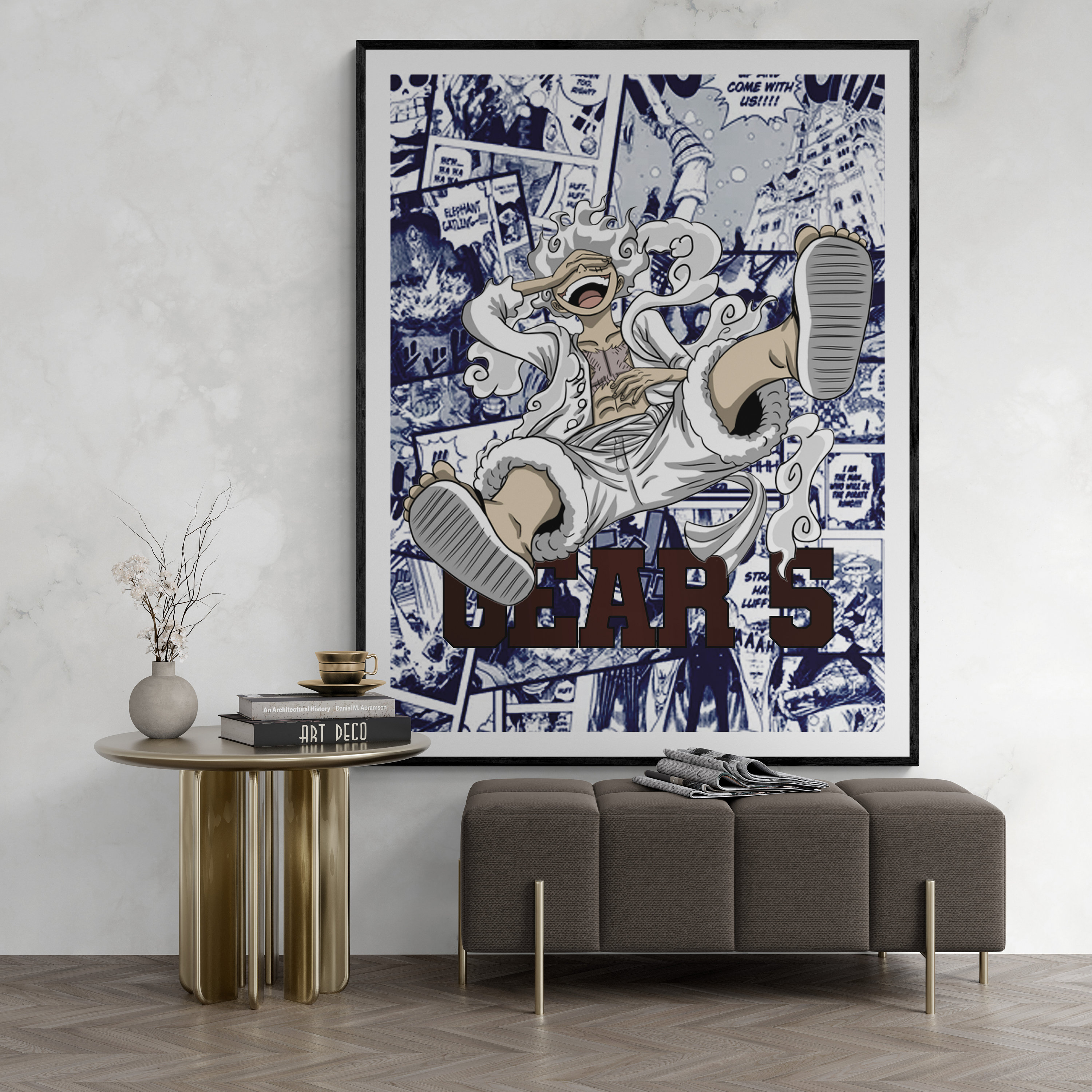 One piece Gear 5 poster Monkey D Luffy Gear 5 Poster Minim - Inspire Uplift