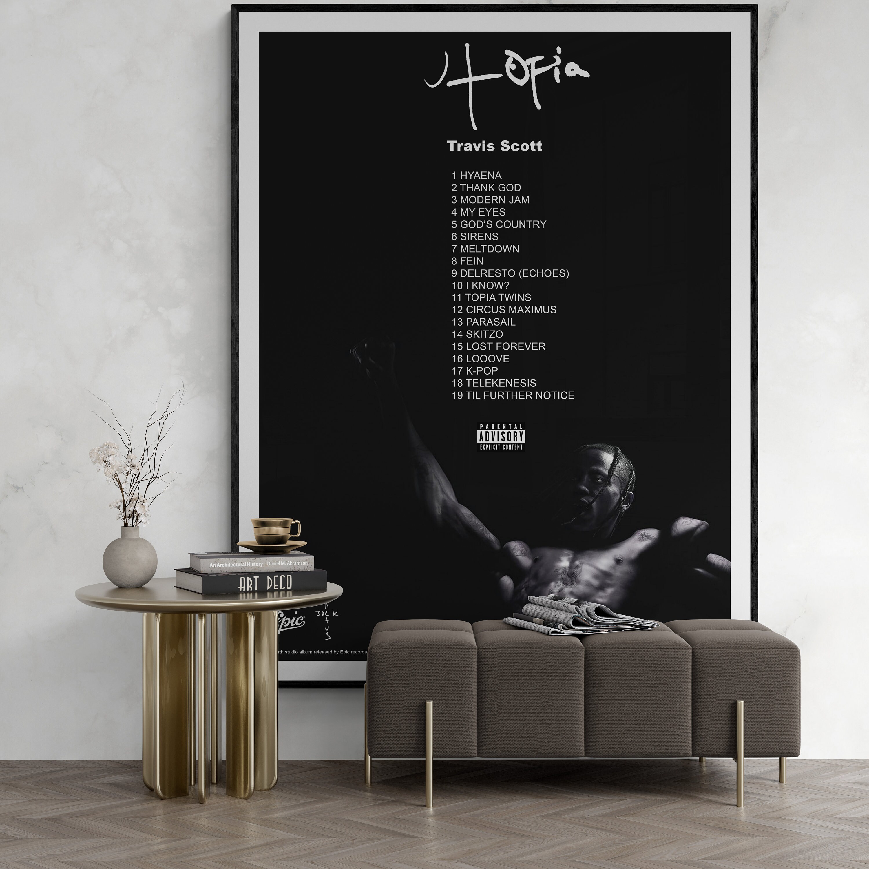 Travis Scott Utopia Poster 2 Minimalist poster Vintage Post - Inspire Uplift