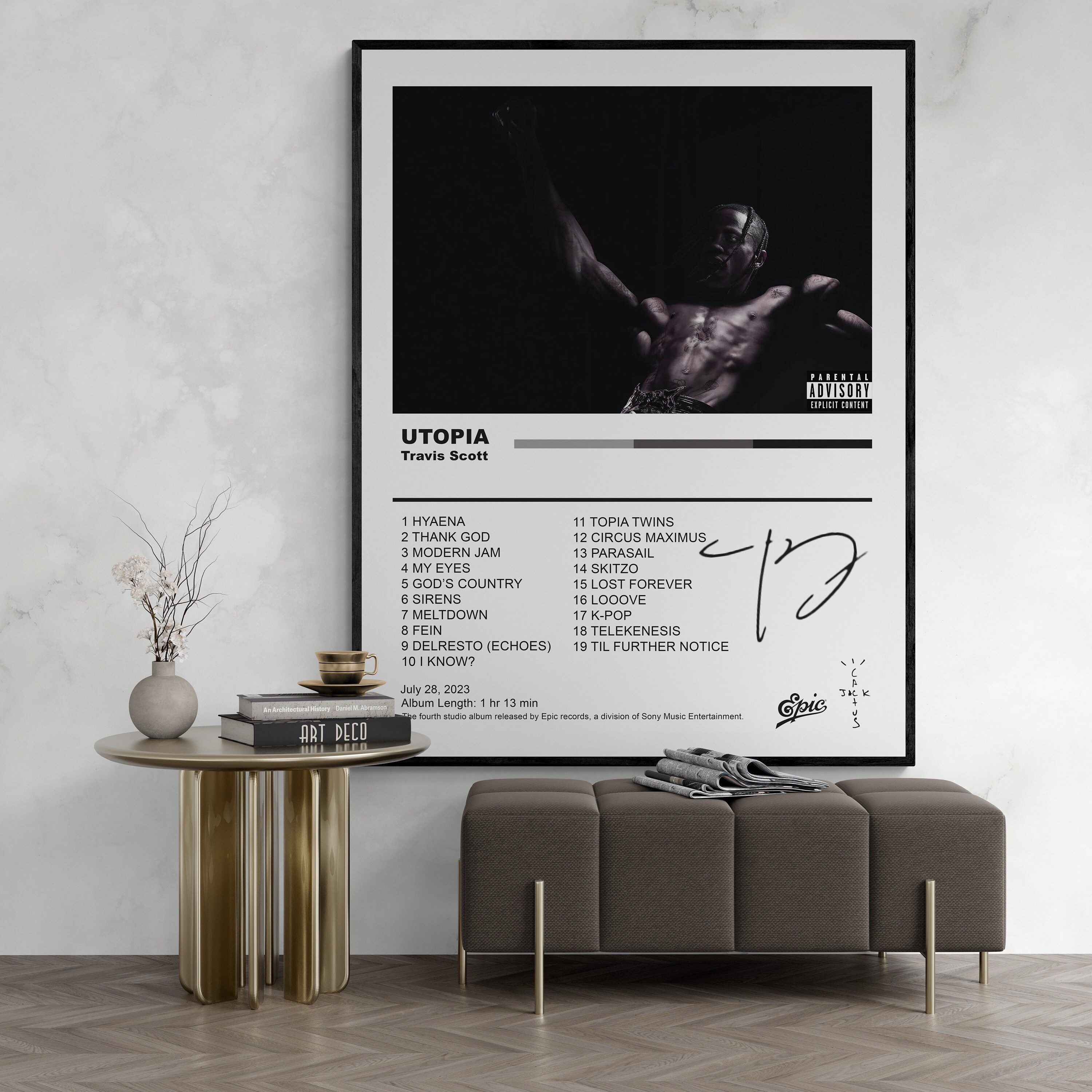 Travis Scott Utopia Poster 3 Minimalist poster Vintage Post | Inspire ...