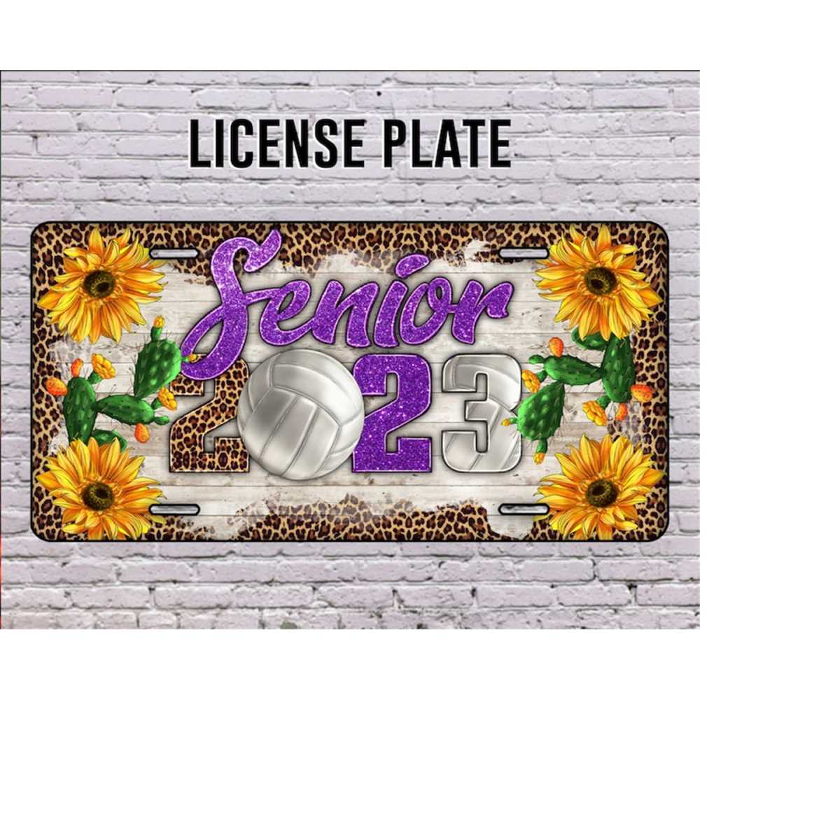 Senior 2023 Volleyball License Plate, Volleyball License Pla | Inspire ...