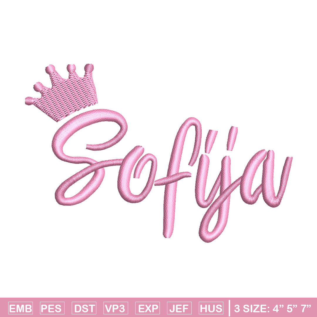 Sofia Logo embroidery design, Sofia Logo embroidery, logo de | Inspire Uplift