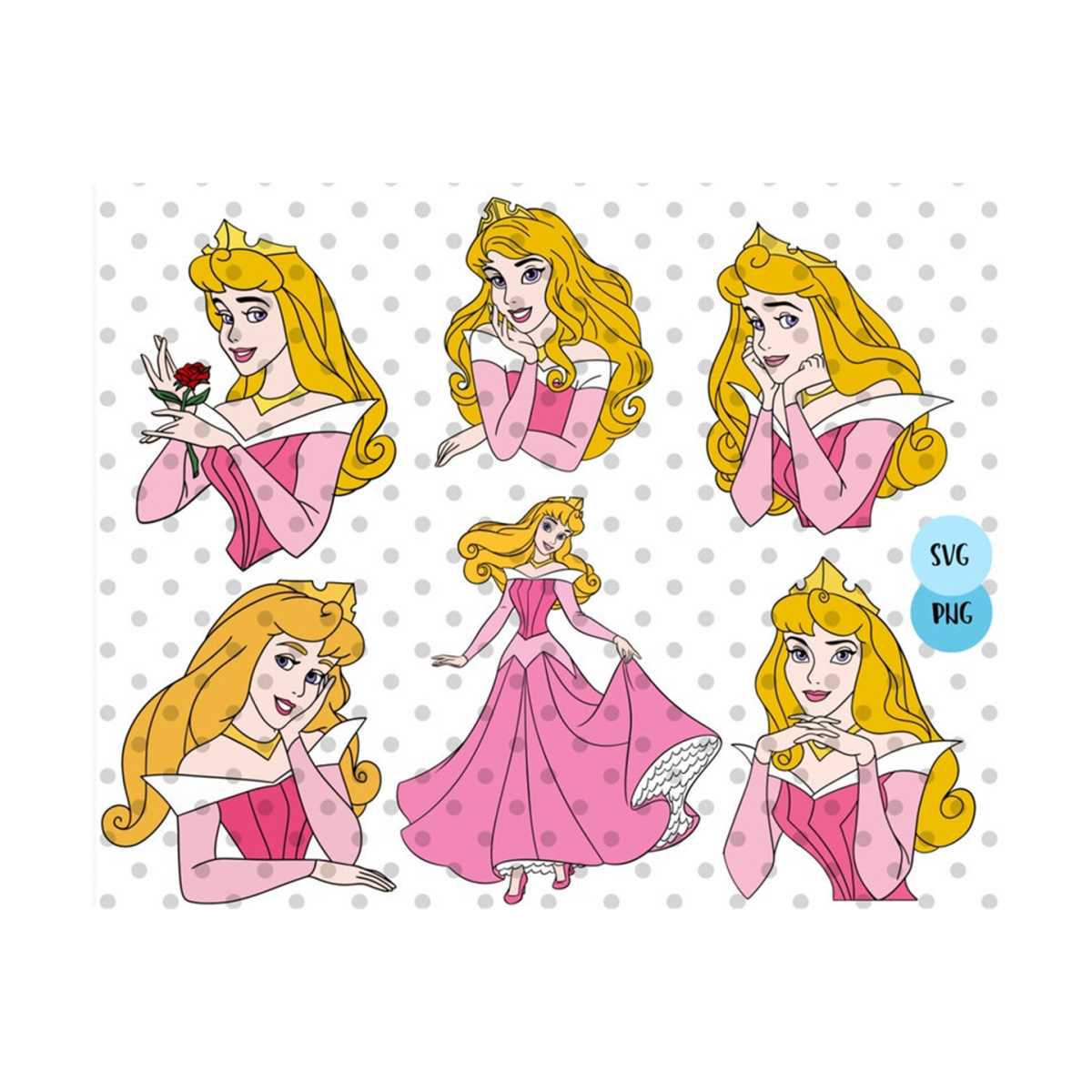6 Princess SVG Bundle, Aurora svg, sleeping princess svg, be - Inspire ...