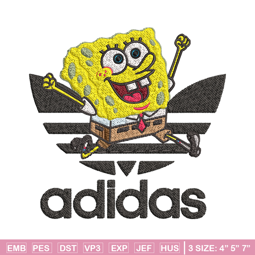 Spongebob adidas Embroidery Design, Adidas Embroidery, Embro - Inspire ...