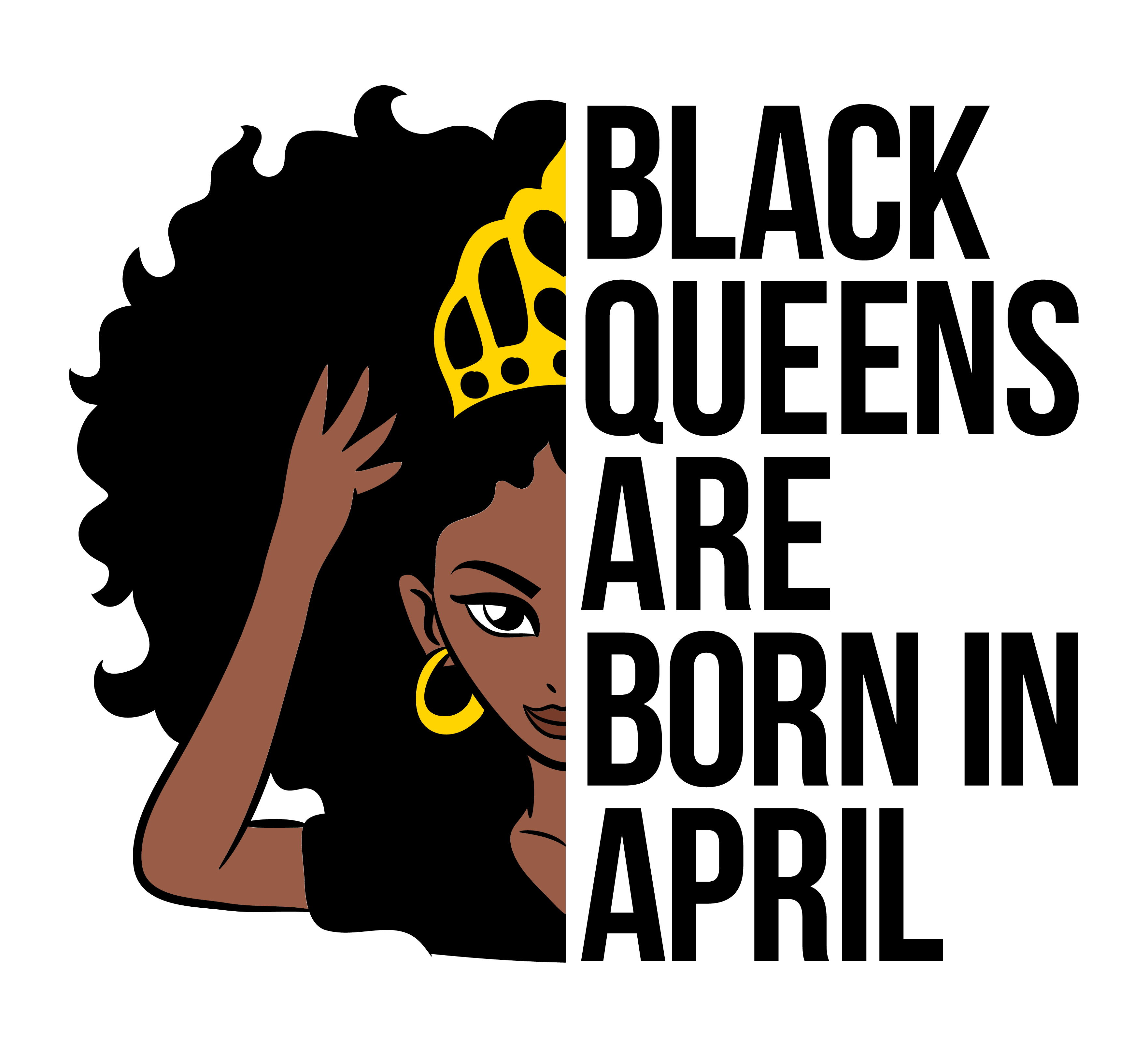 Black queens are born in april Svg, Black girl Svg, Afro Wom | Inspire ...