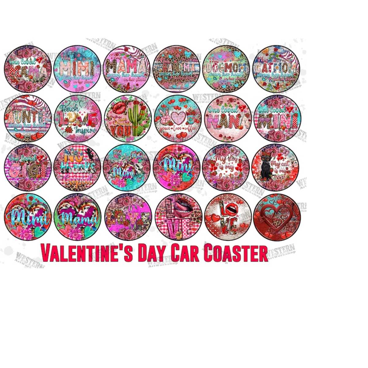 Sublimation Designs Car Coaster Downloads | Inspire Uplift