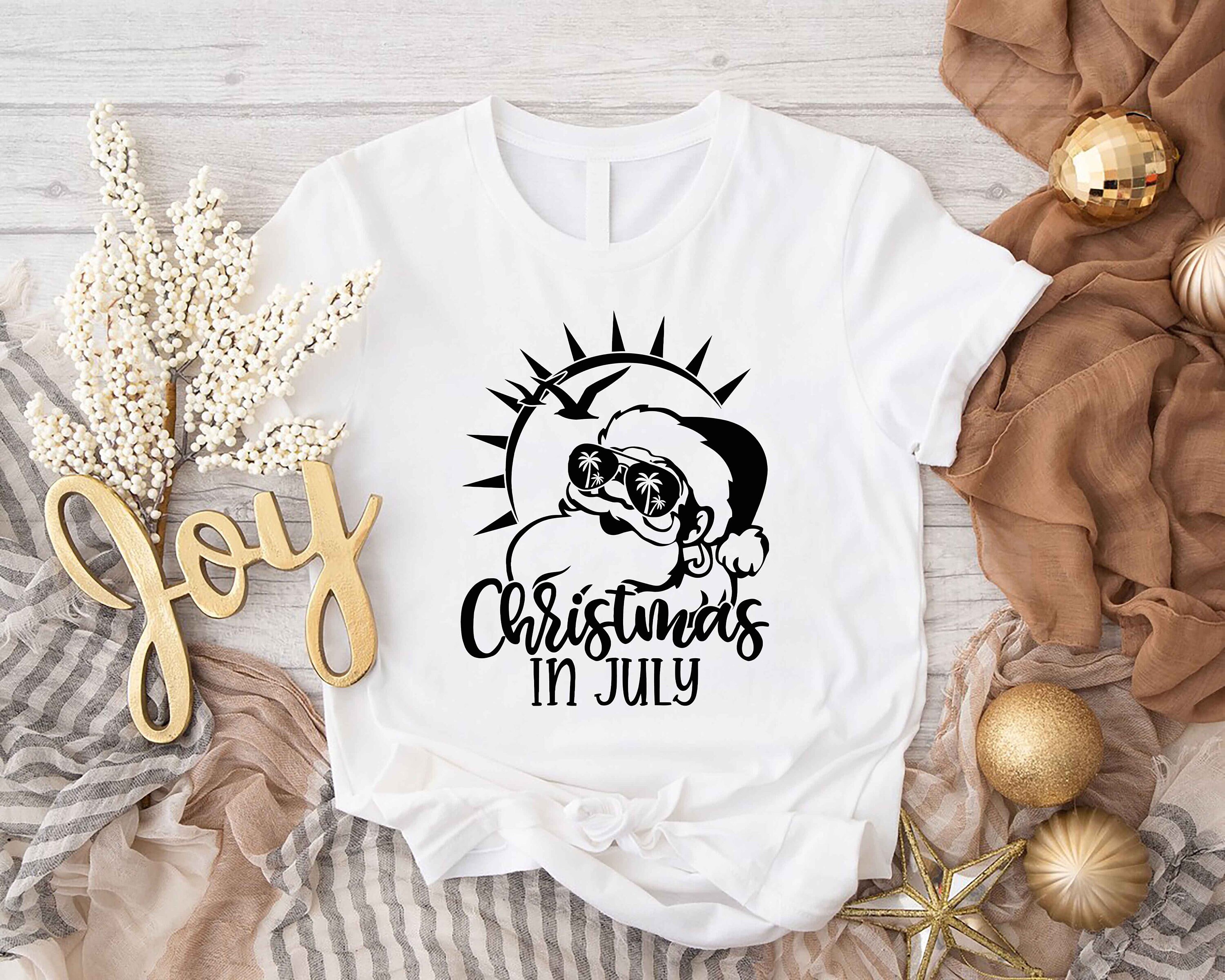 Summer Santa Shirt PNG, Santa Gifts, Christmas In July TShir - Inspire ...