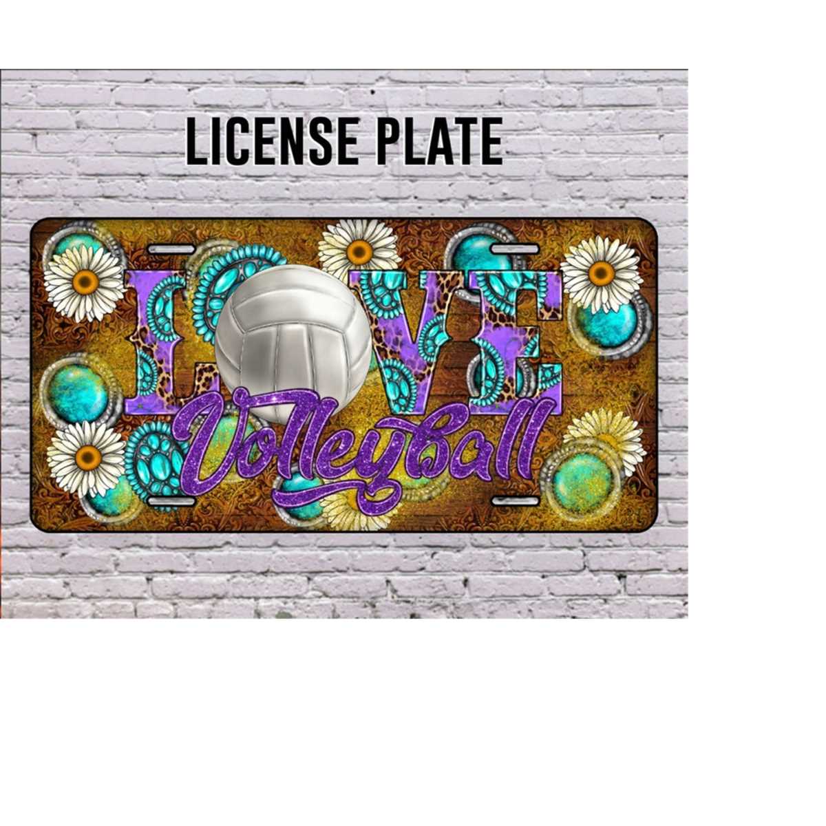 Love Volleyball License Plate, Volleyball License Plate Png, | Inspire ...