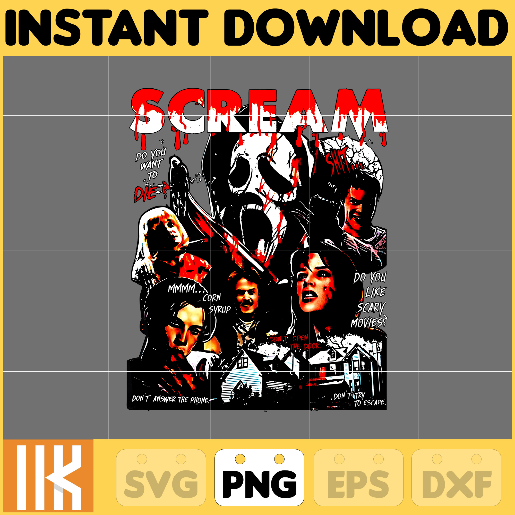 Scream Ghostface Horror Halloween Png, Horror Halloween Png, | Inspire ...