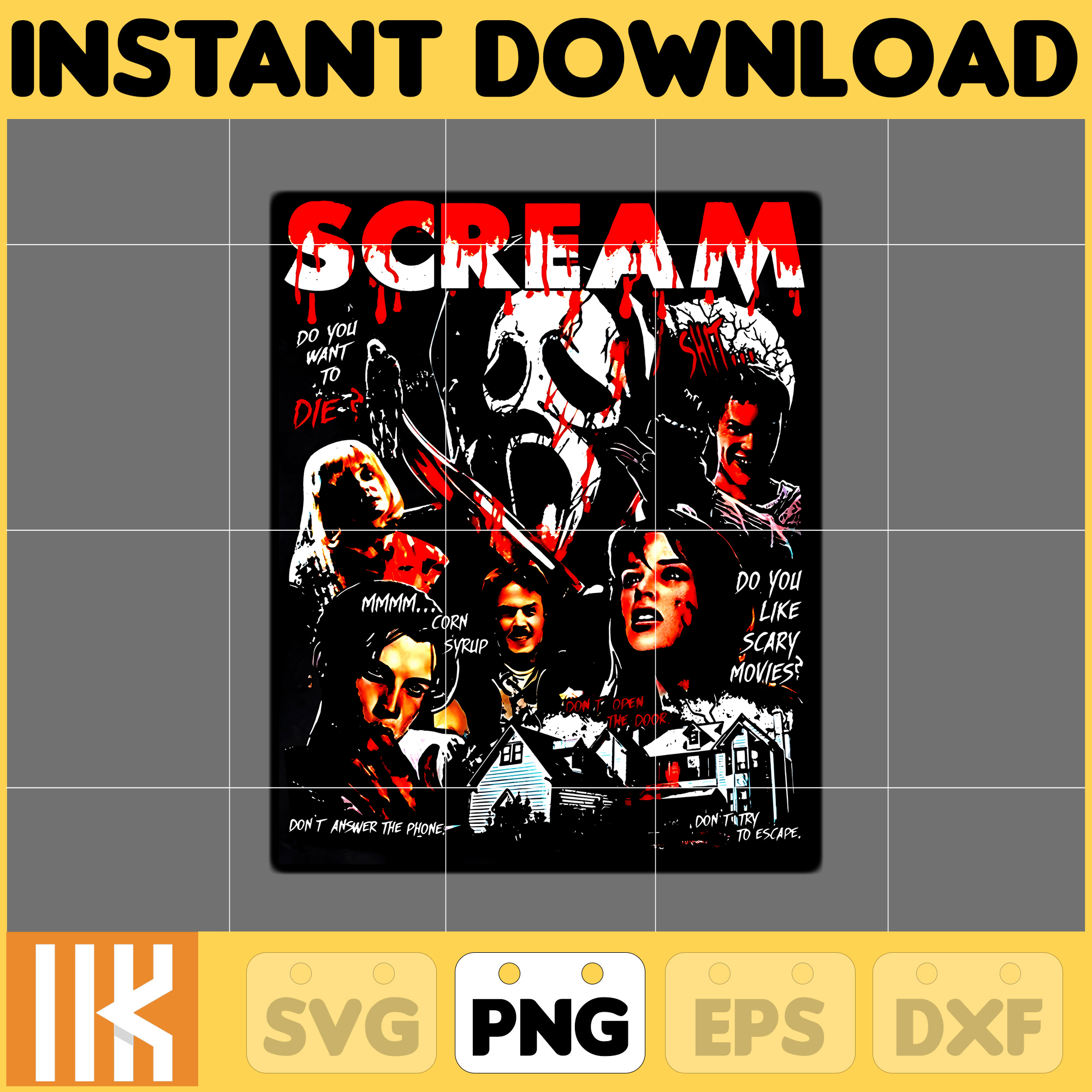 Scream Ghostface Horror Halloween Png, Horror Halloween Png, | Inspire ...