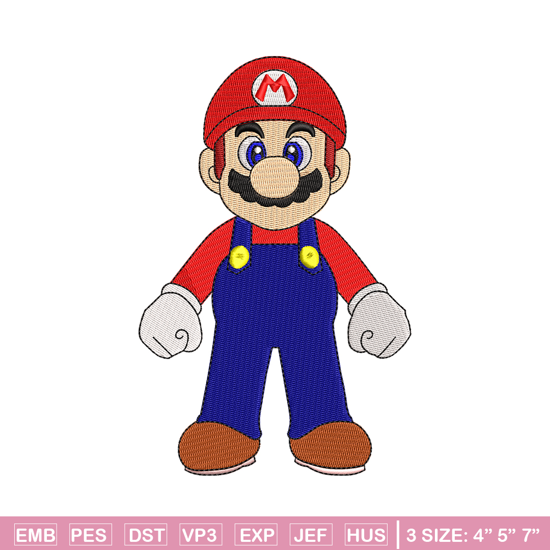Super Mario bros embroidery design, Mario embroidery, logo d | Inspire ...