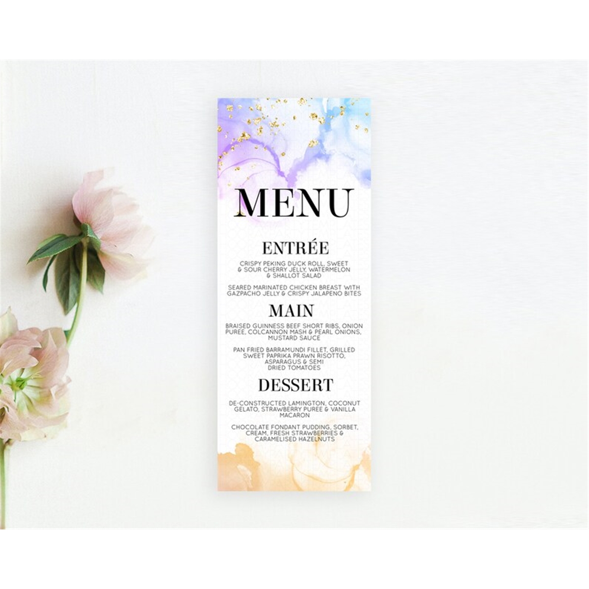 Pastel Menu Pastel Rainbow Menu Template Colorful Pastel Tab - Inspire ...