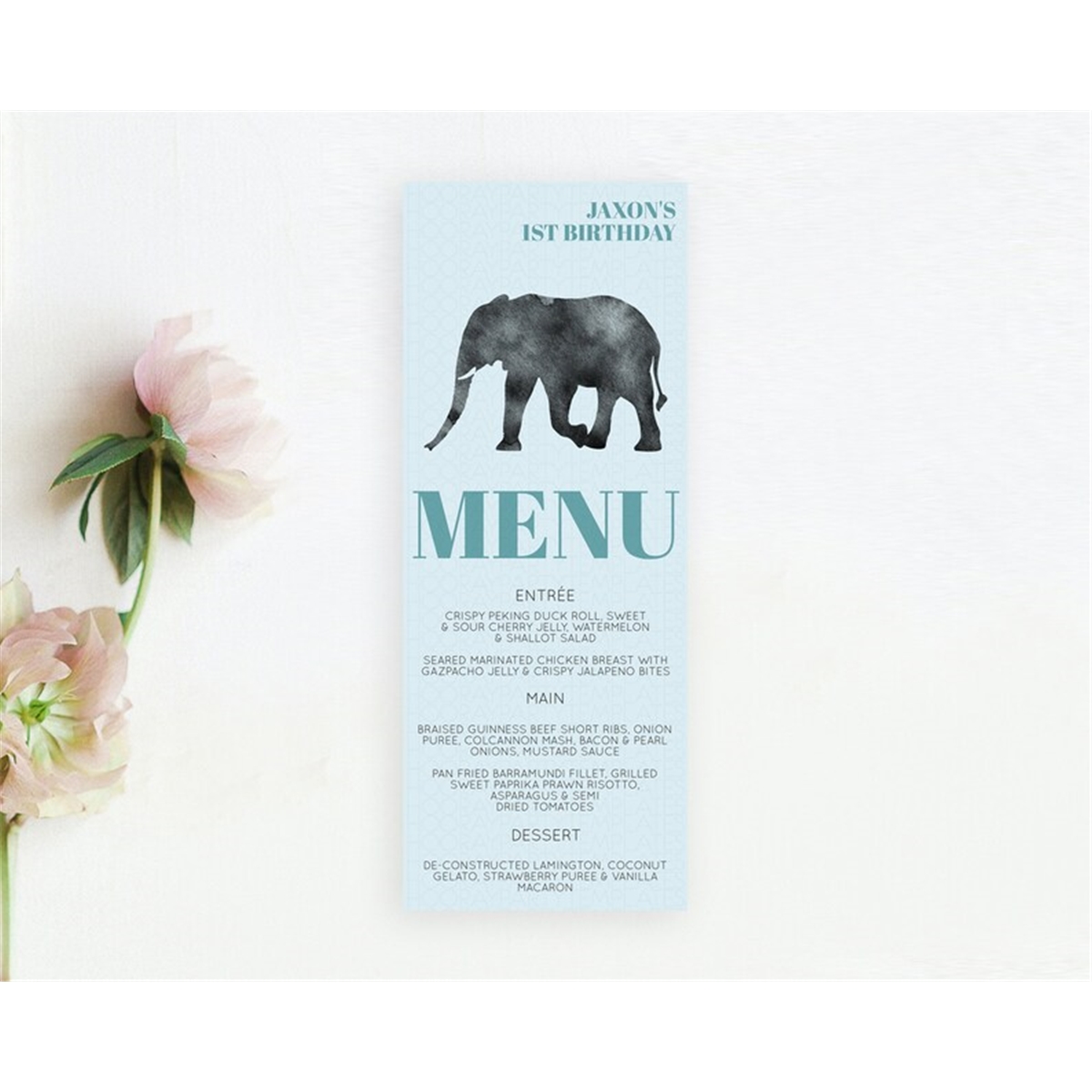 Elephant Menu Elephant Menu Template Elephant Safari Zoo Tab - Inspire ...