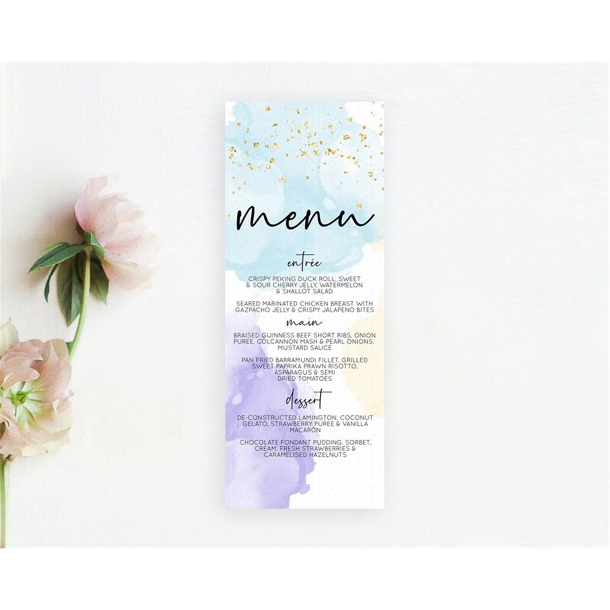 Pastel Menu Pastel Rainbow Menu Template Colorful Pastel Tab | Inspire ...