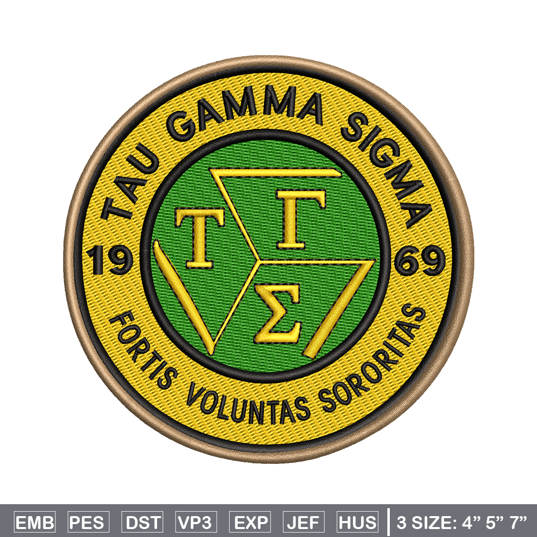 Tau Gamma Sigma embroidery design, logo embroidery, logo des | Inspire ...