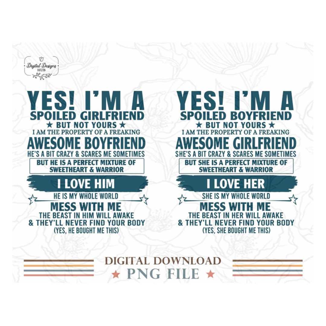 Yes I'm A Spoiled Couple Png, Valentine Gift Ideas Png For S | Inspire ...