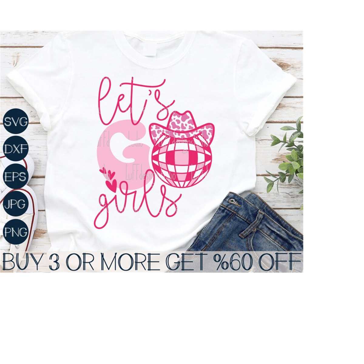 Country Music SVG, Disco Ball SVG, Cowgirl SVG, Lets Go Girl - Inspire ...