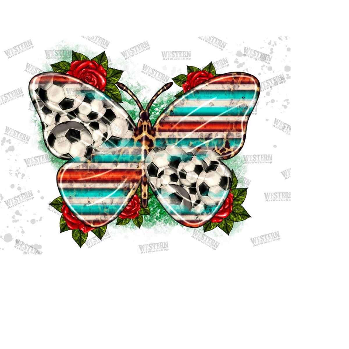 Football Butterfly Png Sublimation Design, Rose Football But | Inspire ...
