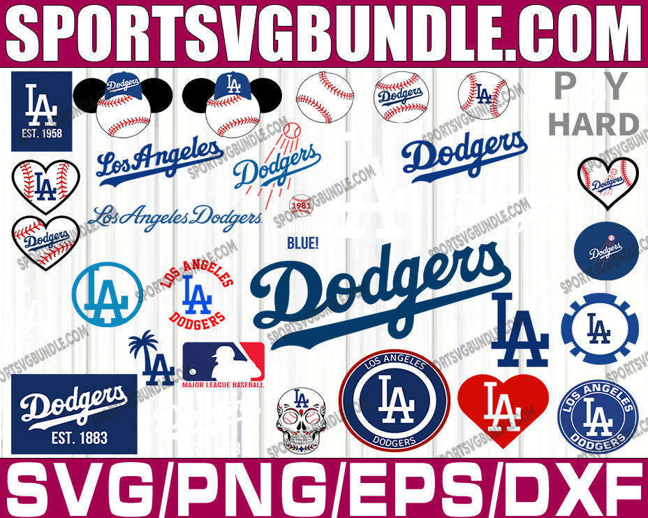 Bundle 34 Files LA Dodgers Baseball Team SVG, LA Dodgers svg | Inspire ...