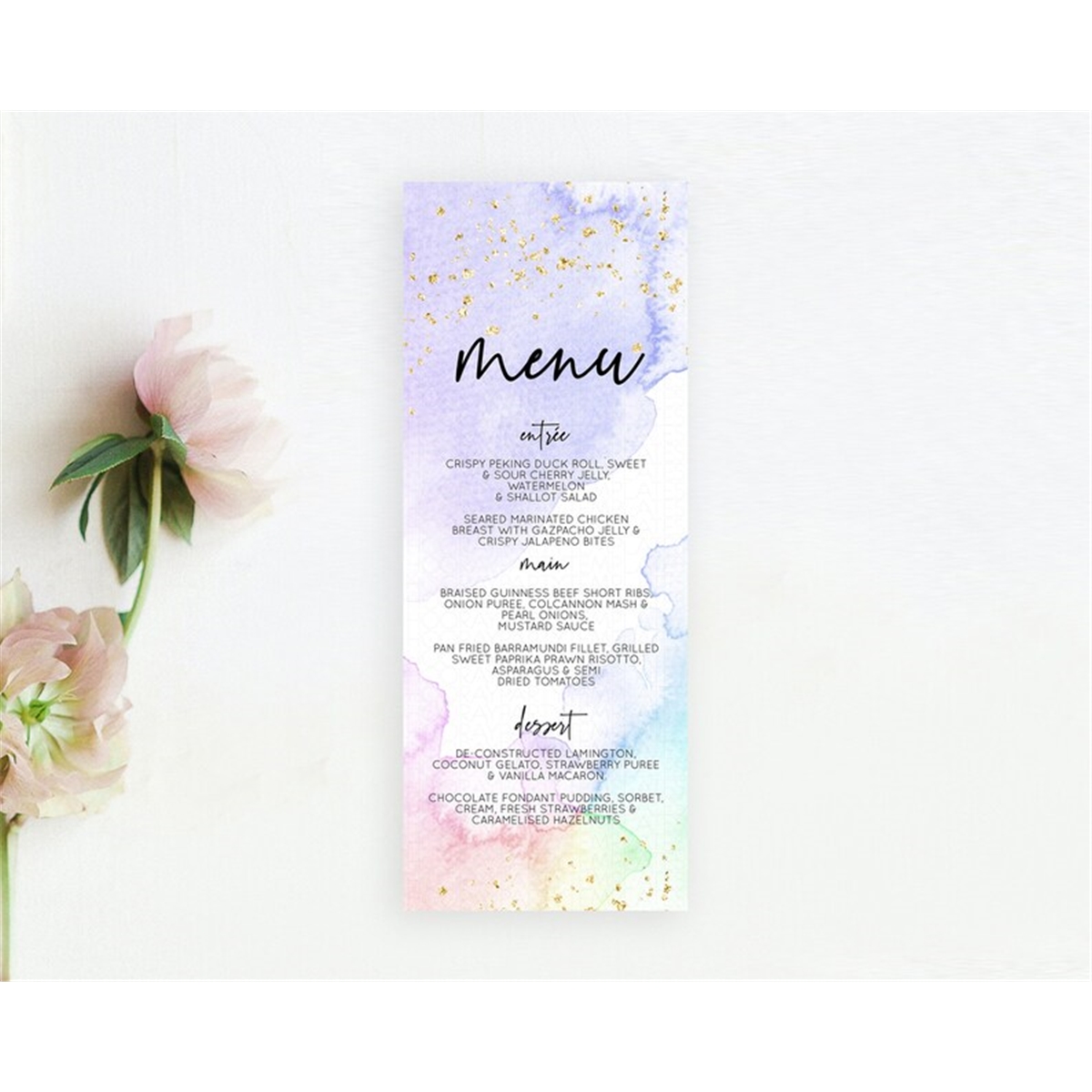 Pastel Menu Pastel Rainbow Menu Template Colorful Pastel Tab | Inspire ...
