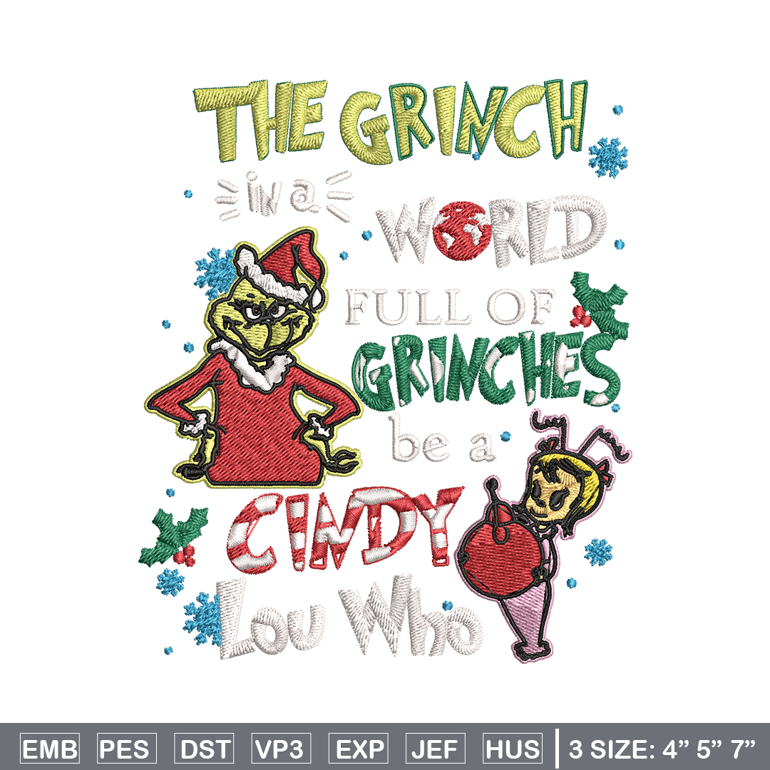The grinch logo Embroidery design, Grinch christmas Embroide | Inspire ...