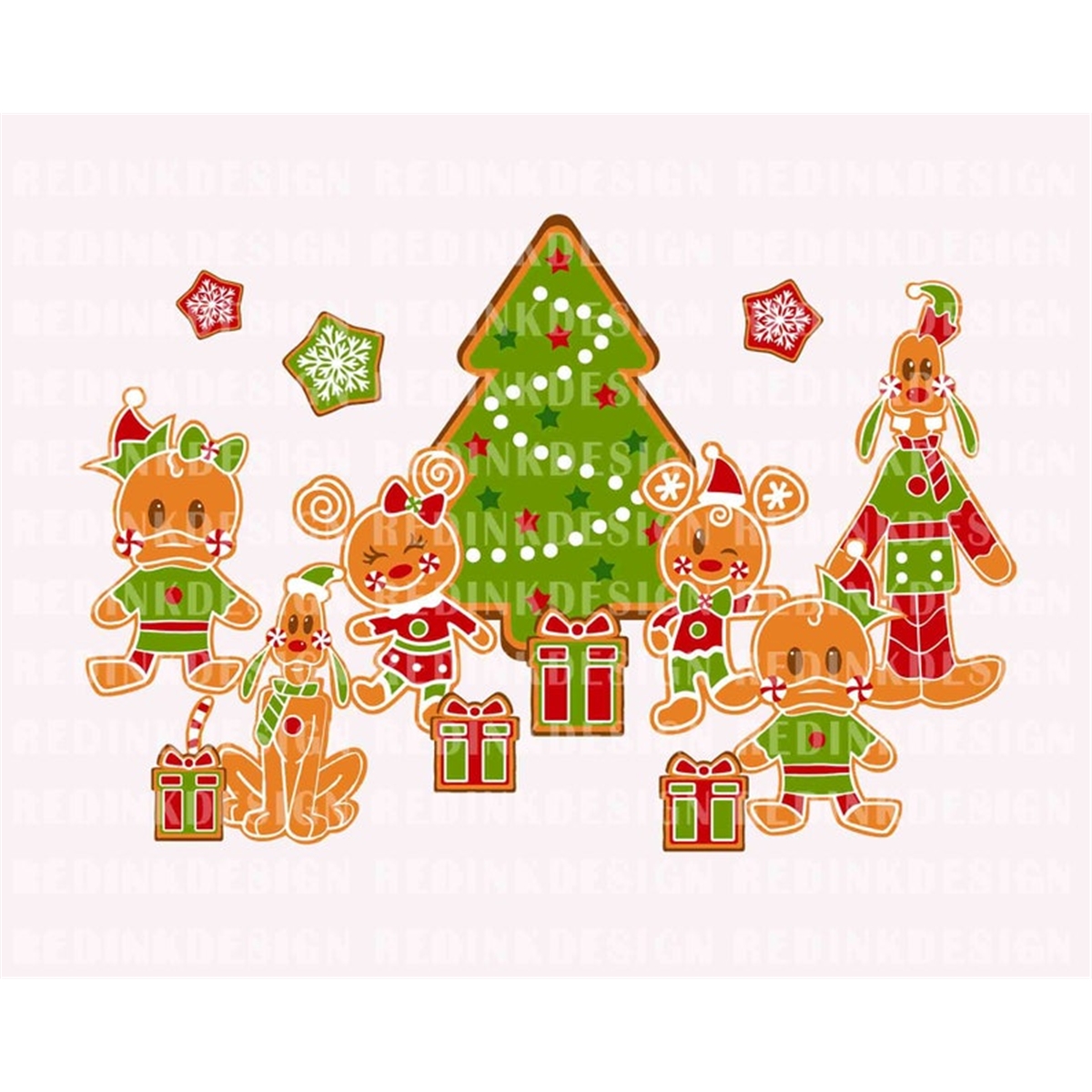 Mouse And Friends Gingerbread Svg, Christmas Gingerbread Svg - Inspire ...