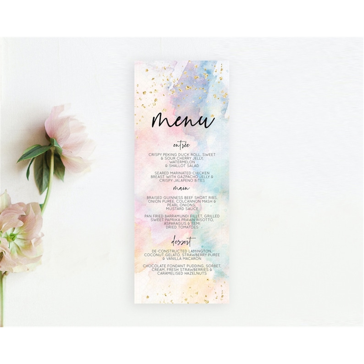 Pastel Menu Pastel Rainbow Menu Template Colorful Pastel Tab - Inspire ...