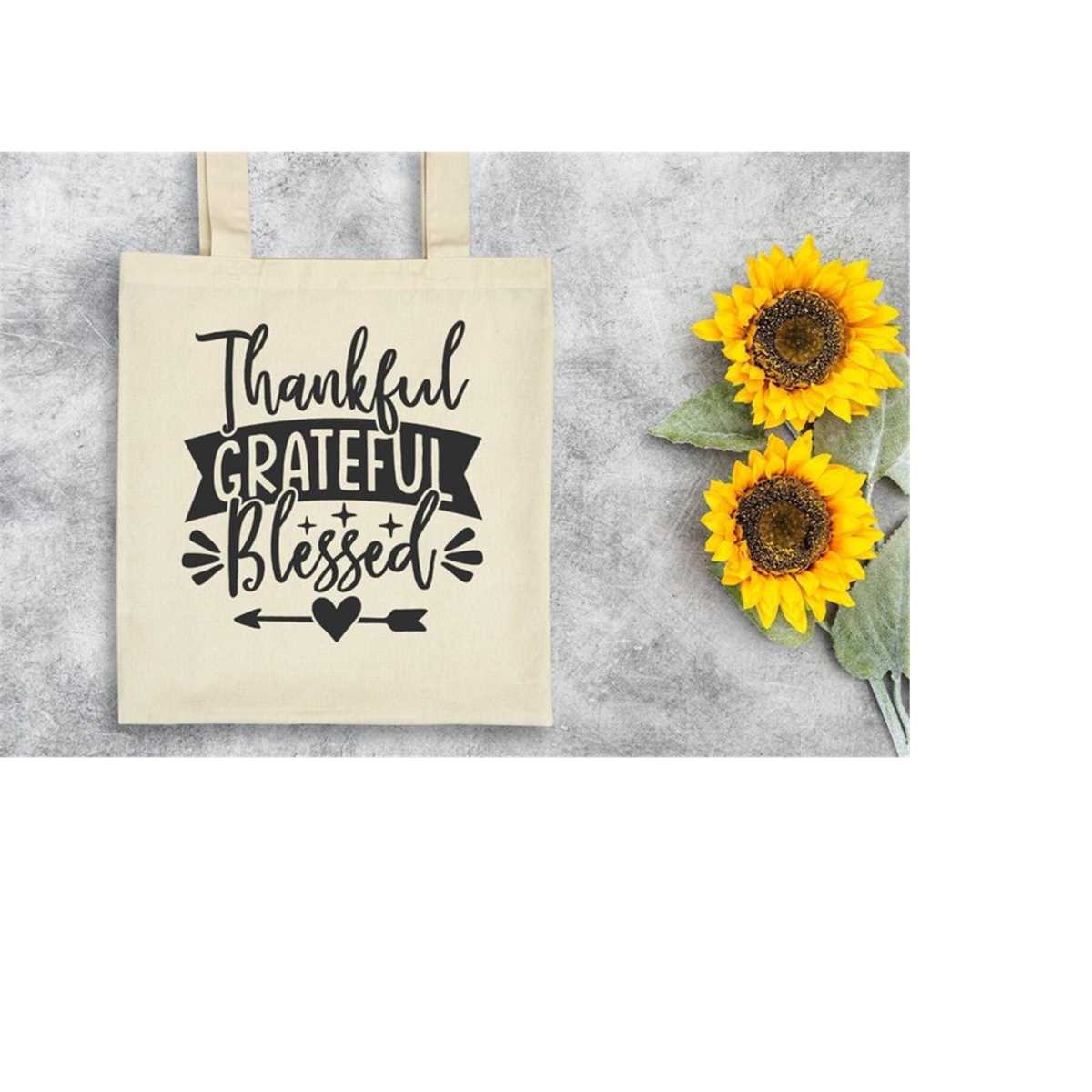 Thankful Grateful Blessed SVG File, Faith SVG, Motivational - Inspire ...