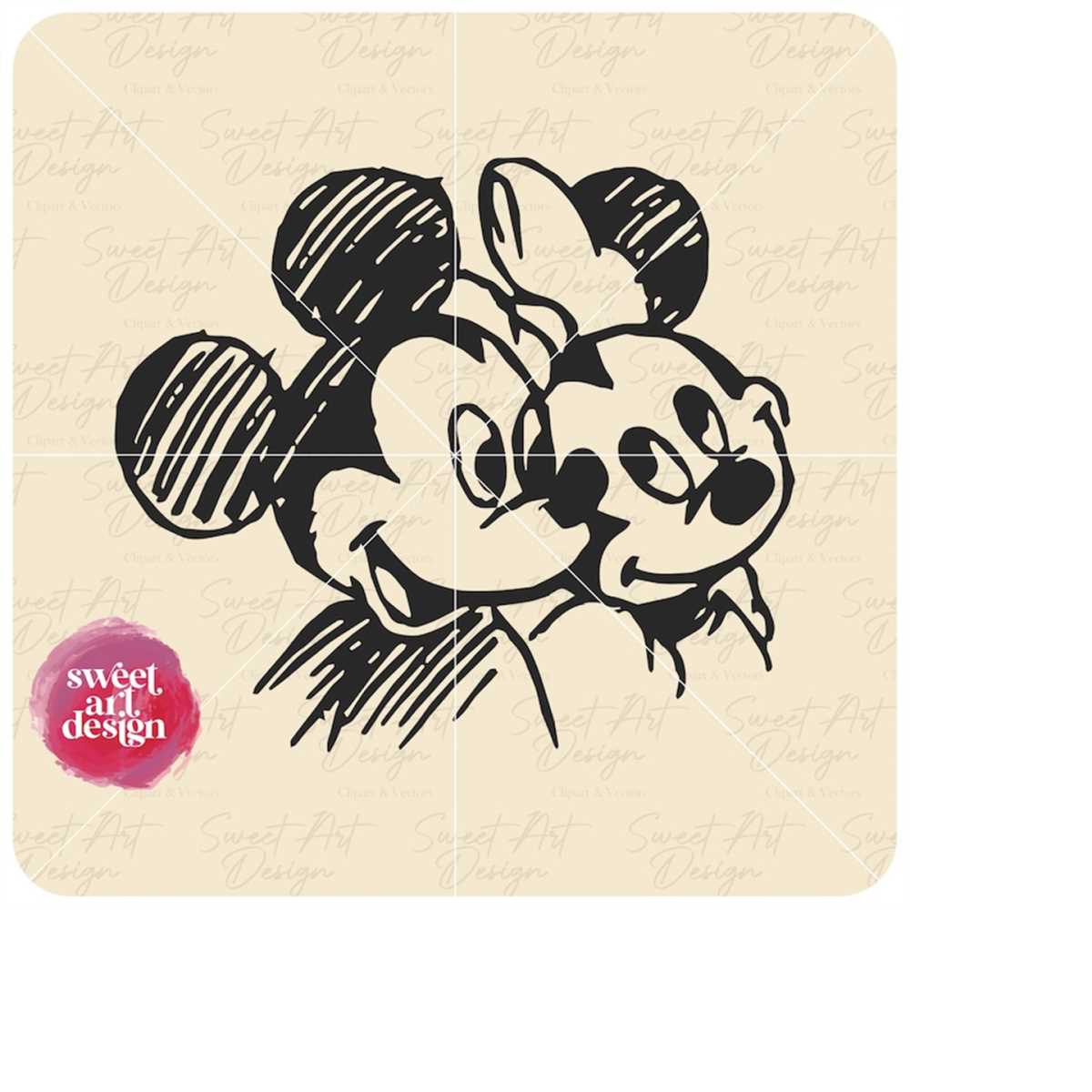 Minnie Mouse Sketch Version SVG, Family Trip Vacation SVG, C - Inspire ...