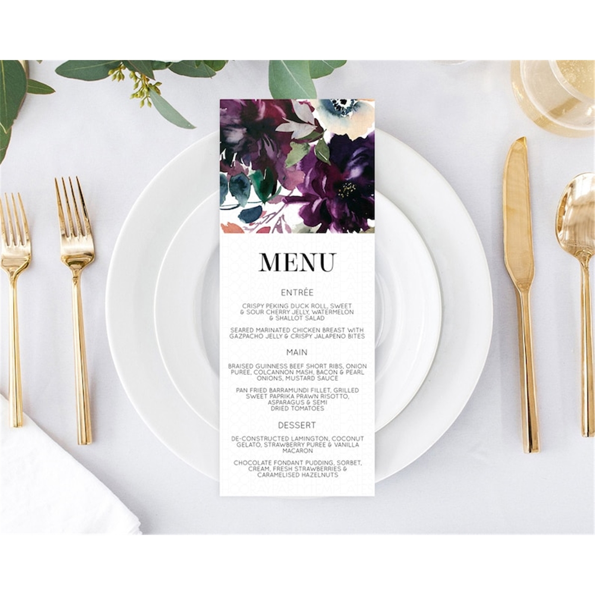Secret Garden Menu Wildflower Menu Template Pastel Flower Ga - Inspire ...