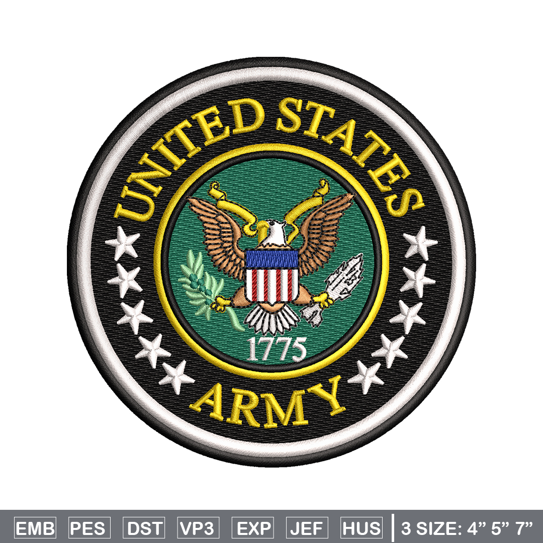 United States Army embroidery design, United States Army emb | Inspire ...