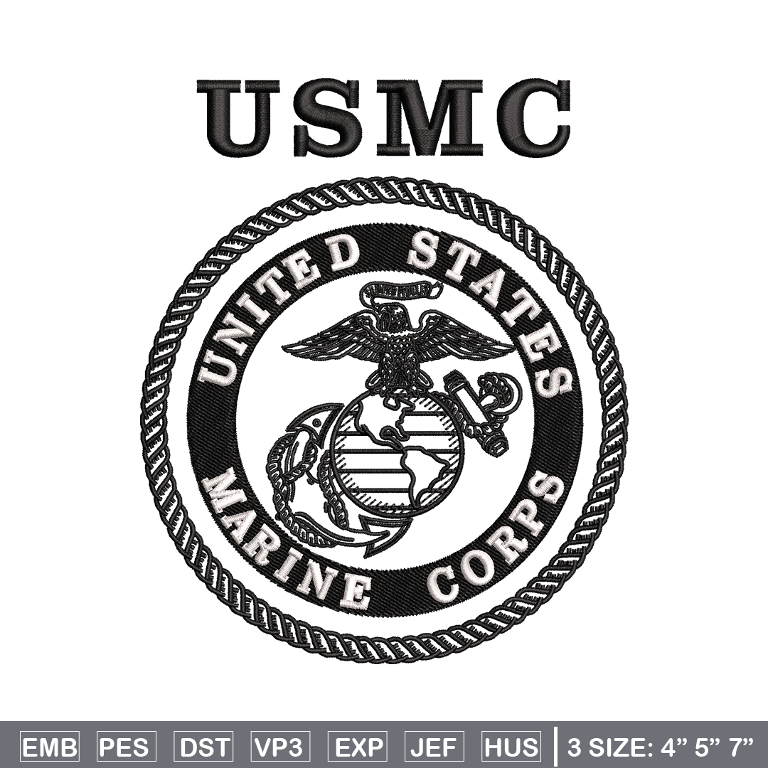 United States Marine Corps embroidery design, logo embroider | Inspire ...