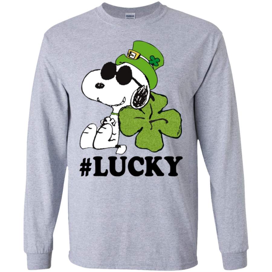 Peanuts Lucky Snoopy St. Patrick&8217s Day LS T-Shirt | Inspire Uplift