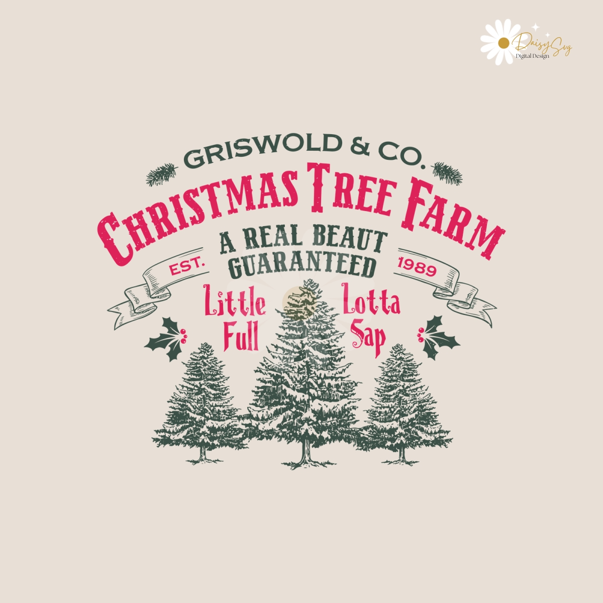 Vintage Griswold Christmas Tree Farm SVG Cricut Files - Inspire Uplift