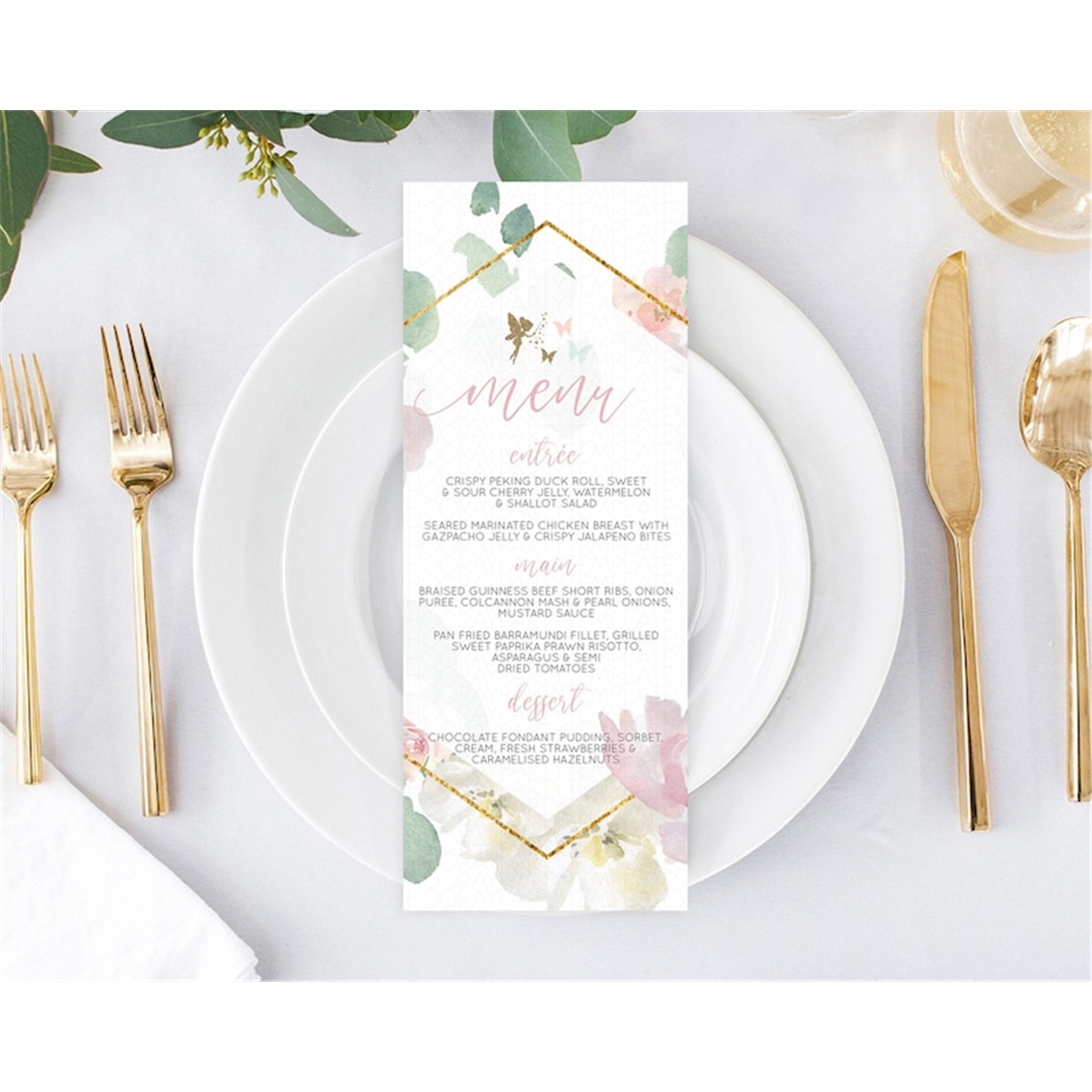 Fairy Menu Fairy Menu Template Enchanted Garden Pastel Flora - Inspire ...