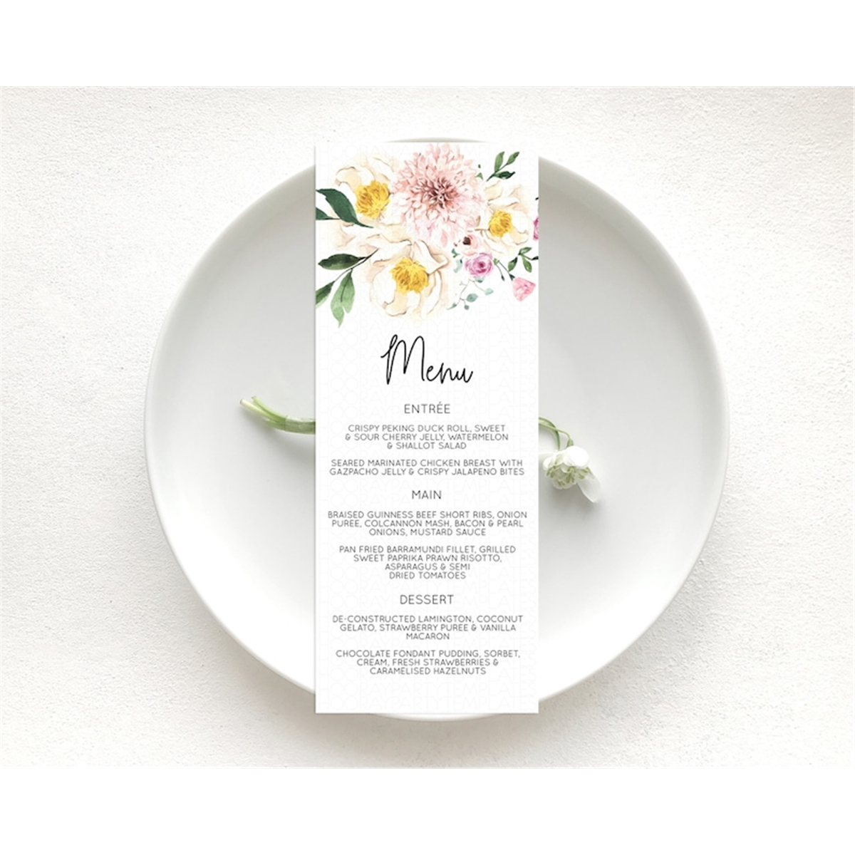 Secret Garden Menu Wildflower Menu Template Pastel Flower Ga - Inspire Uplift
