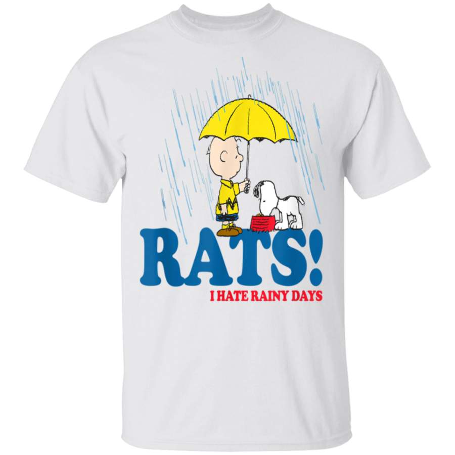 Peanuts Snoopy Charlie Brown RATS I Hate Rainy Days T-Shirt - Inspire ...