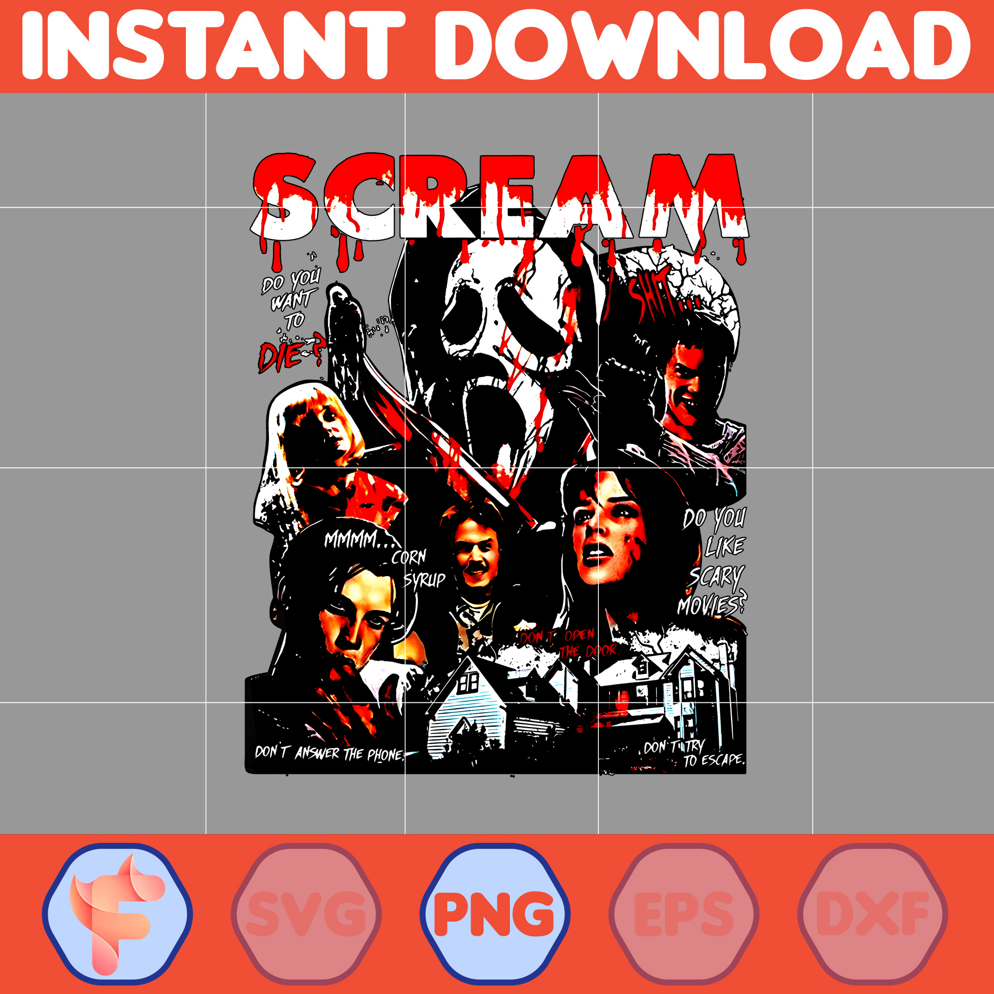 Scream Ghostface Horror Halloween Png, Horror Halloween Png, - Inspire ...