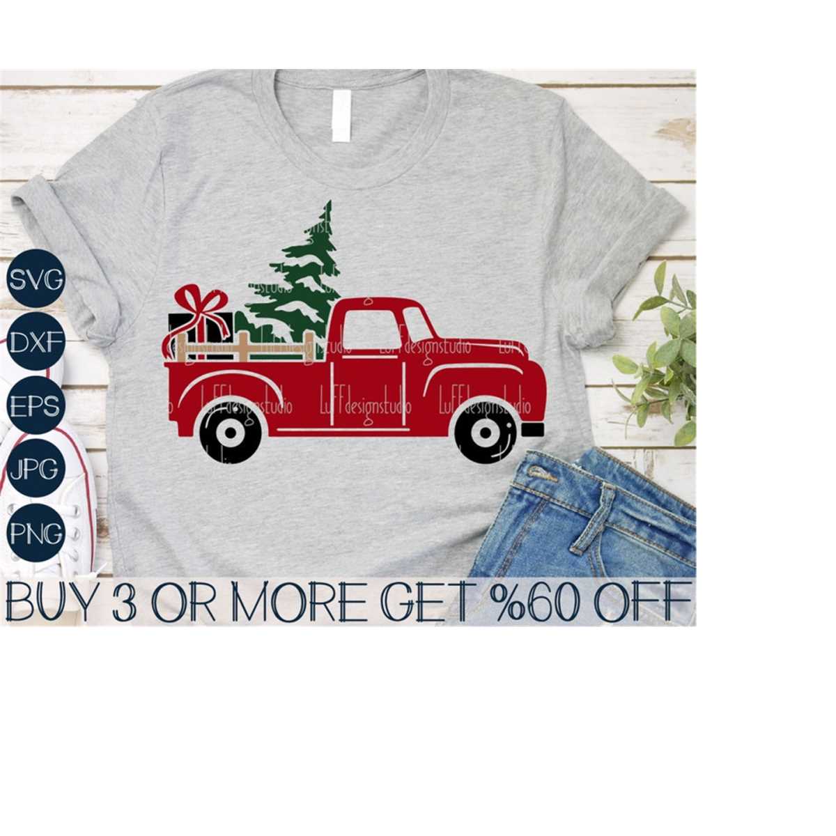 Christmas Truck SVG, Red Truck SVG, Christmas SVG, Vacation | Inspire ...