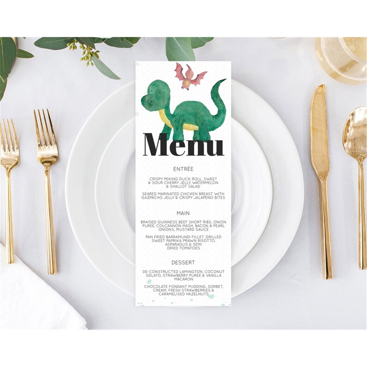 Dinosaur Menu Dinosaur Volcano Menu Template Dinosaur Table - Inspire ...