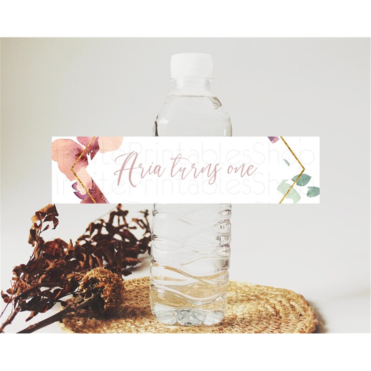 Wildflower Water Label Template Secret Garden Water Label Pa - Inspire ...