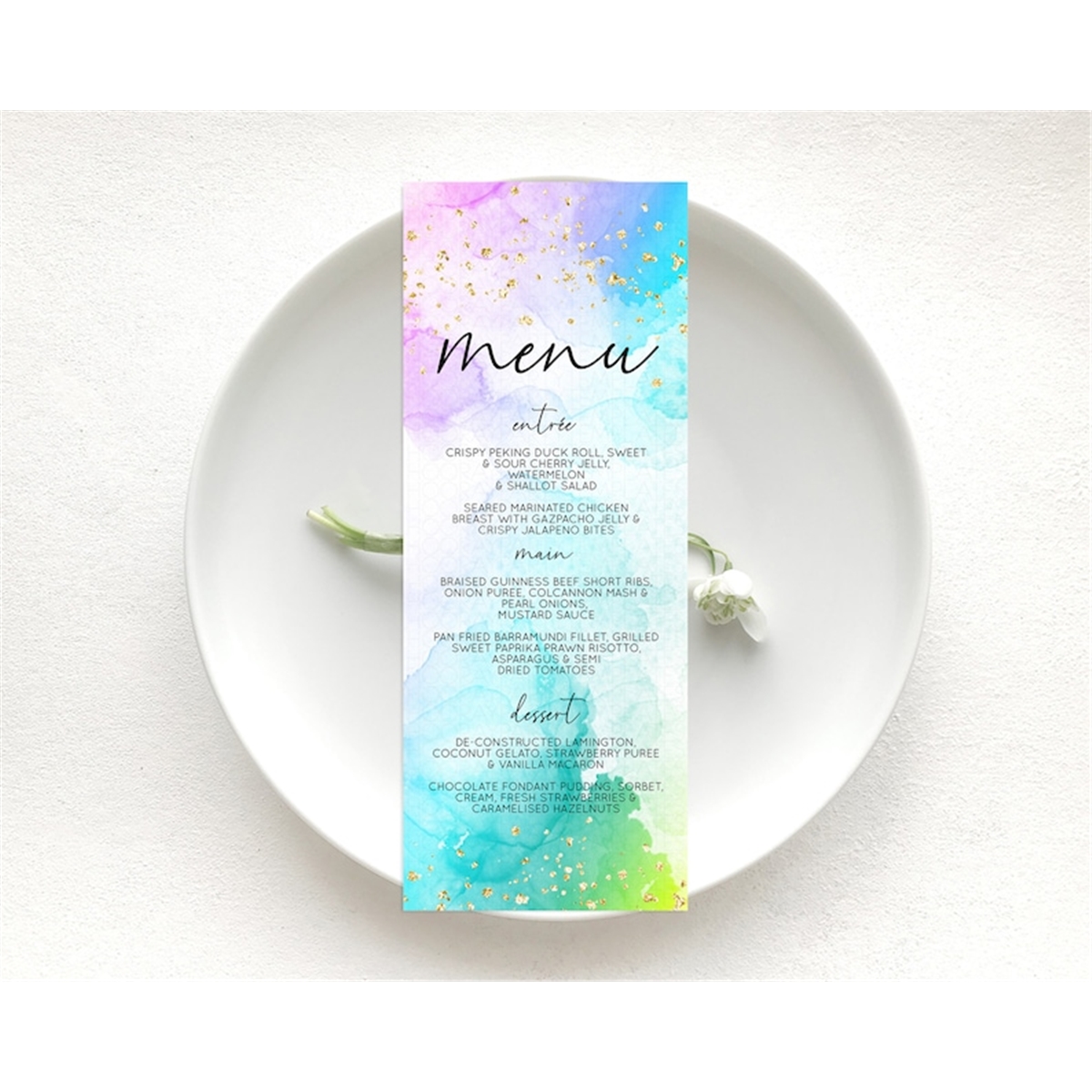 Pastel Menu Pastel Rainbow Menu Template Colorful Pastel Tab - Inspire ...