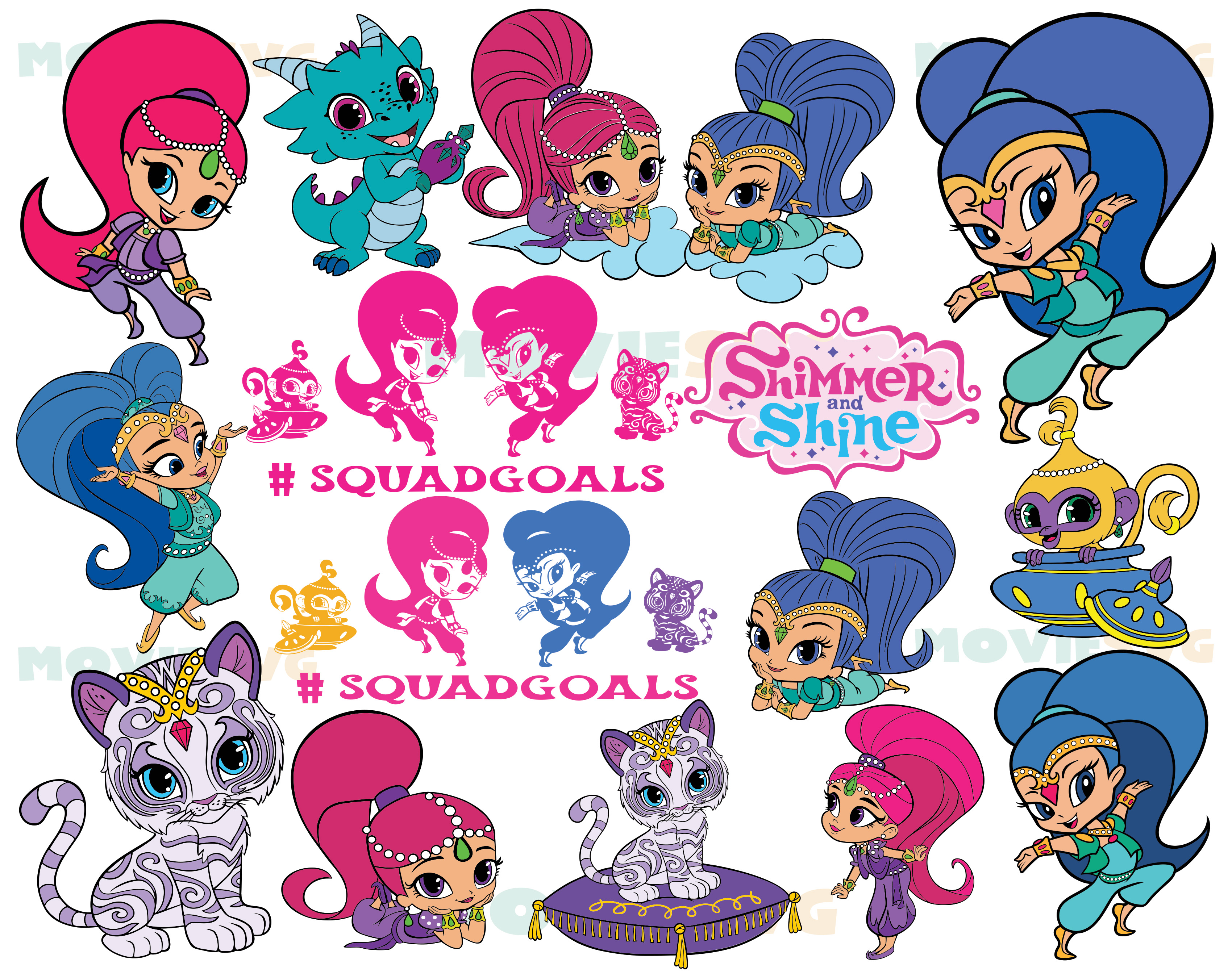 Shimmer Shine bundle svg,png,dxf,Disney svg,png,dxf | Inspire Uplift