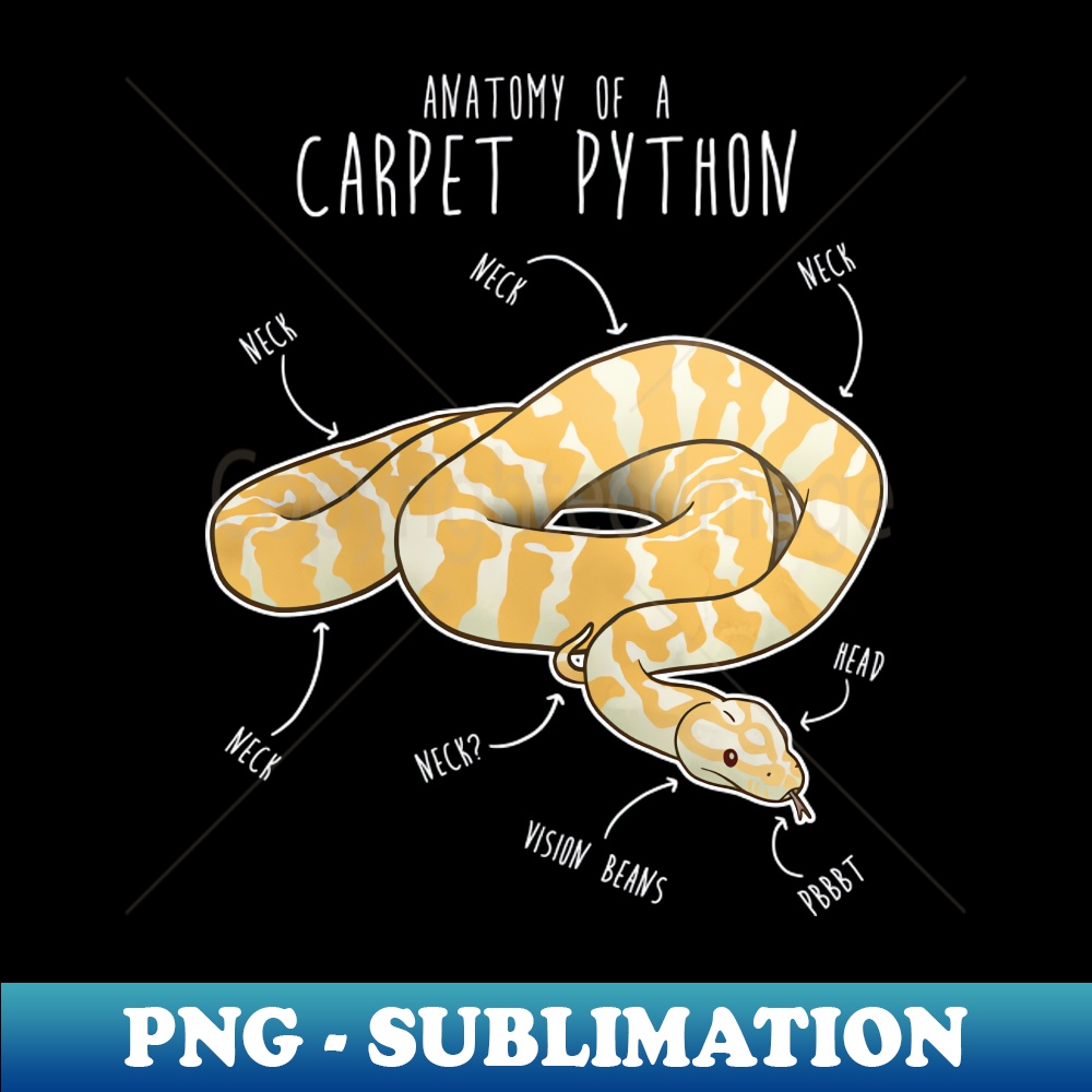 Albino Darwin Carpet Python Snake Anatomy - Instant Sublimat | Inspire Uplift