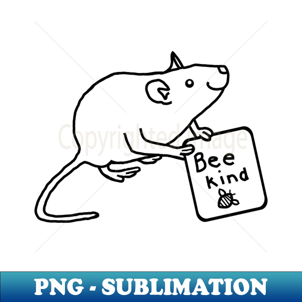 Purple Rat says Bee Kind Outline - High-Resolution PNG Subli | Inspire ...