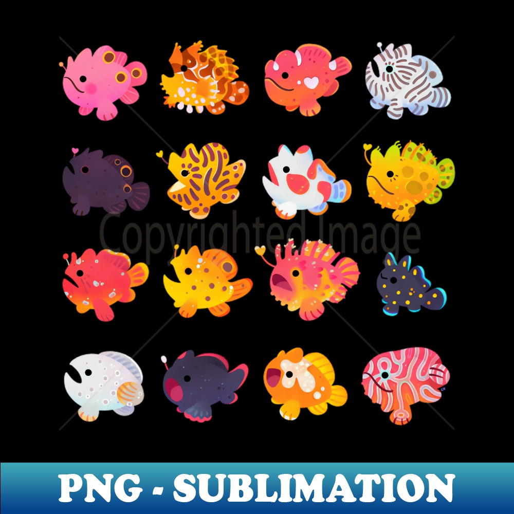Frogfish - Sublimation-Ready PNG File - Perfect for Sublimat | Inspire ...